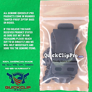 Tuckable FOMI X Belt Clips - Slotted Multiple Fit IWB - Inside The Waist Band | Made in USA - Replacement Mounting Hardware Included fits Most Kydex Gun Holsters or Sheath Making (1.50" 2-Pack)