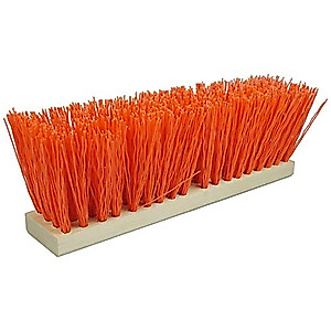 Weiler 42055 24" Street Broom, 5-1/4" Trim Length, Orange Polypropylene Fill, Made in The USA
