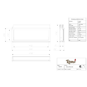 Remii 45" Extra Slim Indoor or Outdoor Electric Fireplace