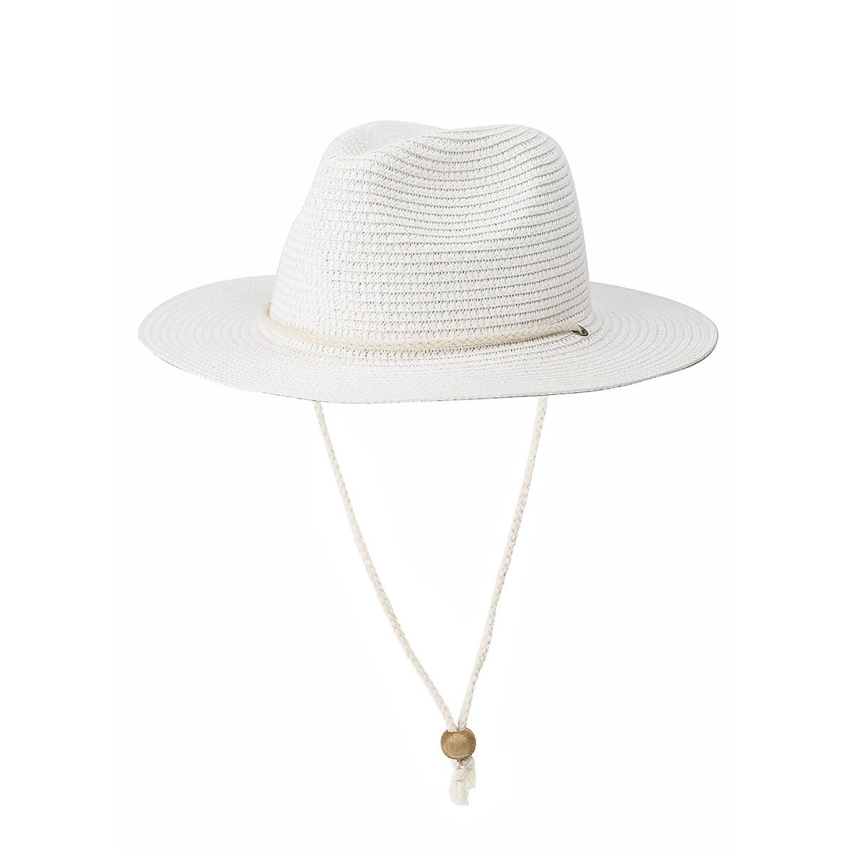 Koreshion Women Straw Panama Hat Summer Wide Brim Fedora Cap Beach Sun Hats UV UPF50+ White