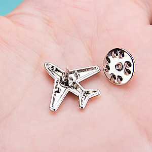 SaiDian 5 Pcs Airplane Brooch Pin Plane Smile Small Aircraft Brooch Lapel Pins Collar Badge for Backpack Shirt Bag Accessories