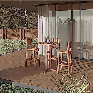 Amazonia Ibiza Eucalyptus Barstool, Light Brown, 18lx17wx47h (BT 215)