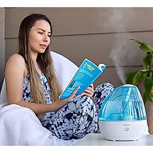 Asukro Ultrasonic Cool Mist Humidifier, Humidifiers for Bedroom And Babies, 360° Adjustable Rotation, Auto Shut Off, 2L