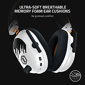 Razer BlackShark V2 Pro Wireless Gaming Headset: THX 7.1 Spatial Surround Sound - 50mm Drivers - Detachable Mic - for PC, PS5, PS4, Switch - Six Siege Special Edition