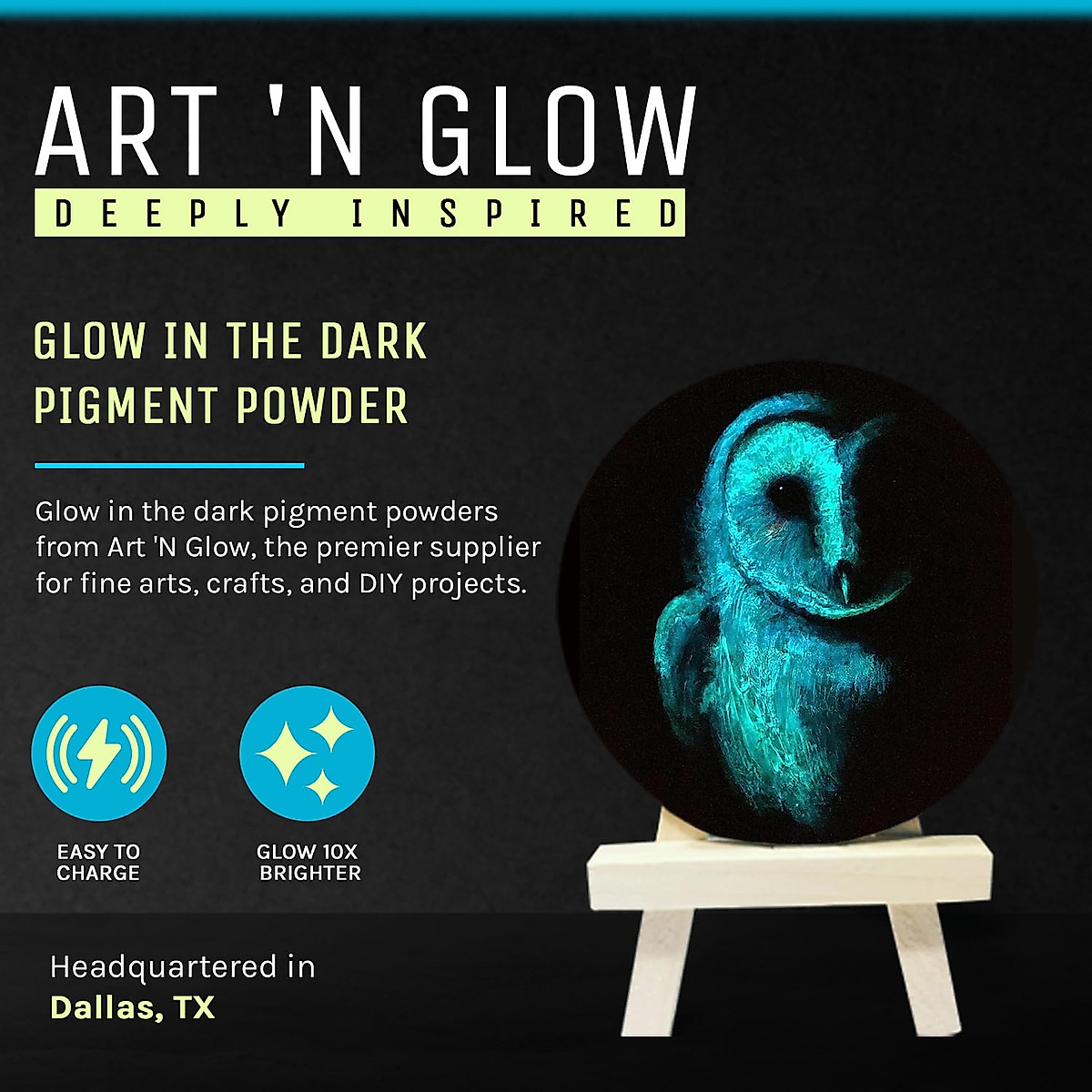 Glow in The Dark Pigment Powder - Neutral and Fluorescent Color for Art Painting, Fine Art, Nail Art Paint, and DIY Crafts - Long Lasting, 10+ Color Options - Neutral Green - (12 Grams)