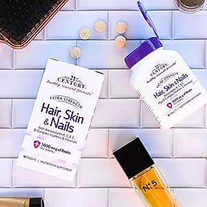 21st Century Hair, Skin and Nails Extra Strength Tablets, 90 Count (27847)