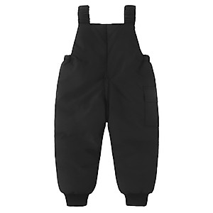 SEAUR Baby Snow Bib Pants - Warm Down Trousers for Boys and Girls, Thick Winter Pants for Skiing, Toddler