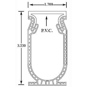 Stegmeier Frontier Deck Drain Top Cap-White (40 ft)