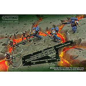 LITKO 5-inch Double-Sided Combat Gauge | Compatible with Warhammer 9th Edition | Wound Chart | WH40K | WHv9 (Transluscent Green)
