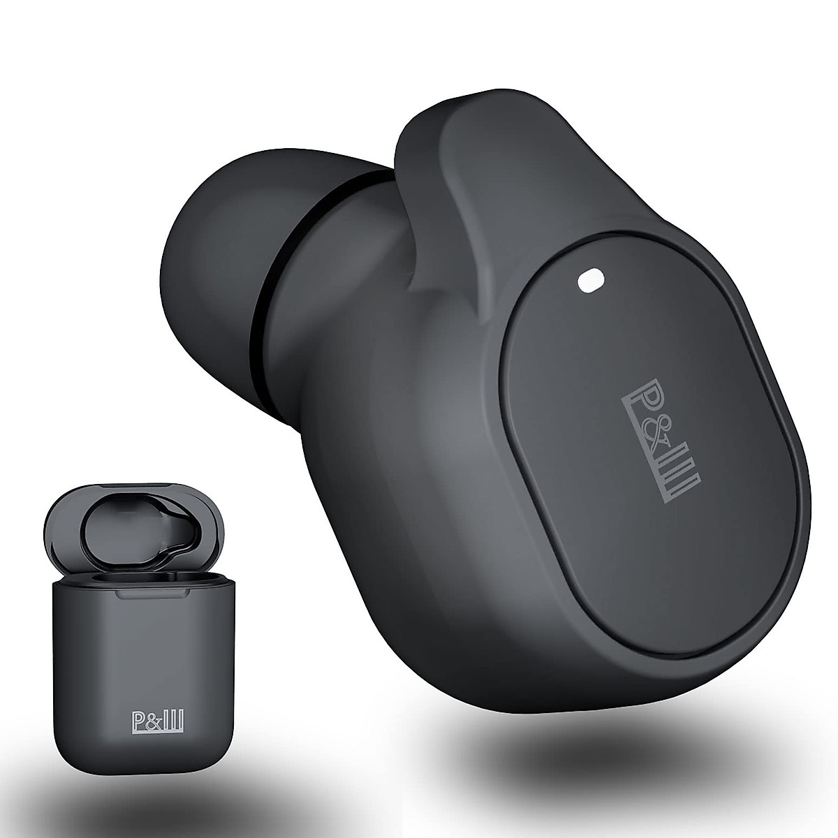 P&LLL Bluetooth Mini Single Earbud Wireless Invisible Pro Headset 8Hrs Playtime Noise Smallest in-Ear Noise Cell Phone with Hands-Free Earpiece for iPhone Samsung Android Car Mic Earphone