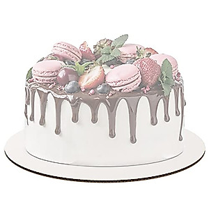 White Cake Boards Round | 25 Pack – 8 Inch | Cardboard Cake Rounds Circles | Disposable Cake Platter Board Base Tray | Cake Decorating Supplies | Cake Plate Accessories