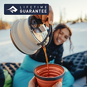 Sea to Summit X-Pot Collapsible Kettle and Mug Set for Backpacking and Camping, Sand/Rust