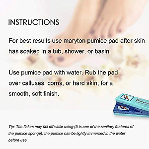 Maryton Foot Exfoliator File Scrubber Sponge Pedicure Tool Callus Remover, Pedi Stocking Stuffers Gifts for Men Women, 2pcs