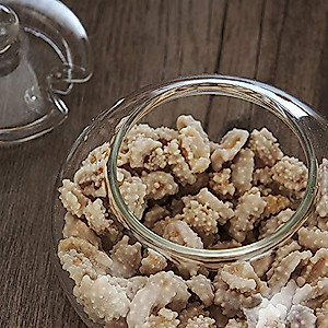 123Arts Clear Glass Sugar Bowl With Lid and Sugar Serving Spoon,8 ounces