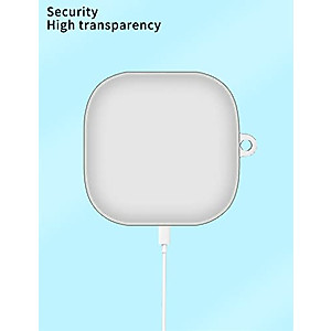 Soft TPU Transparent Case for Beats Fit Pro 2021 – True Wireless Noise Cancelling Earbuds, Beats Fit Pro Case Cover with Keychain for Women Men (Transparent)