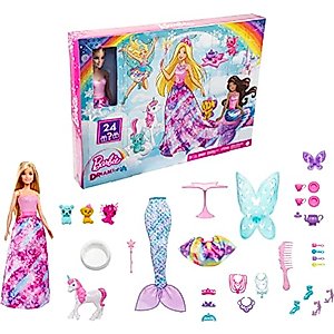 Barbie Dreamtopia Fairytale Surprise Box with Barbie Doll and 24 Gifts Including Fairytale Fashions, Magical Pets and Accessories