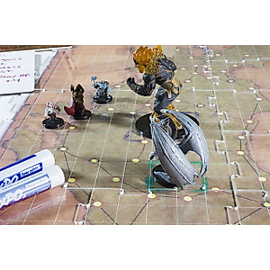 Interchangeable Clear Battle Tiles Great for D&D and RPG Games Combo Pack ~ 4-Small, 4-Big