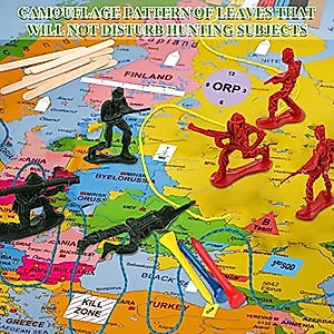 Eaasty Terrain Model Kit Includes Operational Symbols Graphics with Instruction Yarn Wooden Markers Pencil Sharpener Dual Map Markers Storage Bag Soldier Models Wooden Tees for Army Platoon Squad TMK