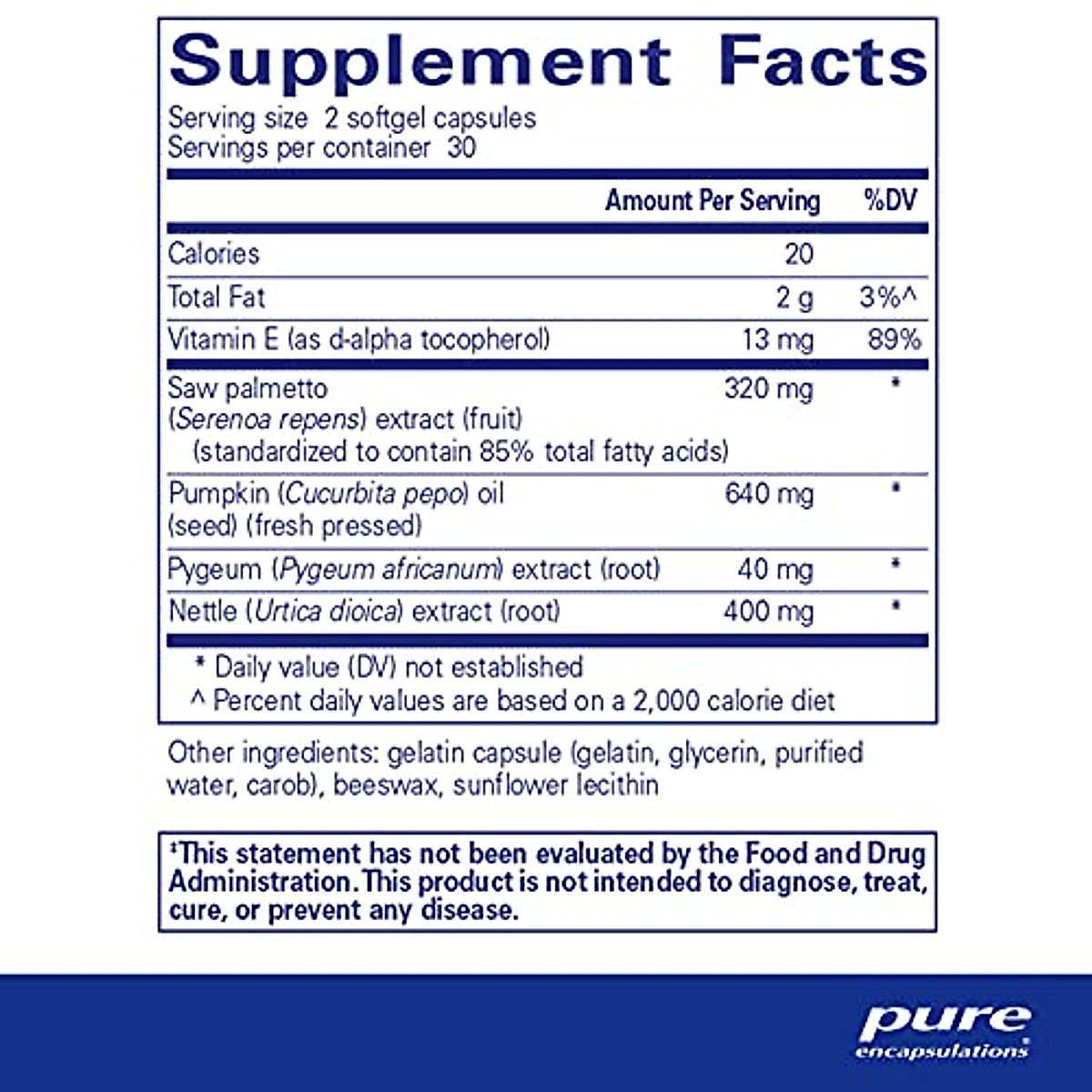Pure Encapsulations Saw Palmetto Plus | with Nettle Root Extract to Support Urinary Function | 60 Softgel Capsules