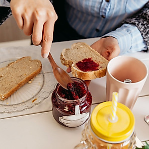 4pcs Long Handle Wooden Spoon ice Cream Spoon Wooden Teaspoon Environmentally Friendly Table Spoon Honey Coffee Tea Sugar Salt Spoons for Mixing Coffee Tea Jam and Bath Salt In Kitchen