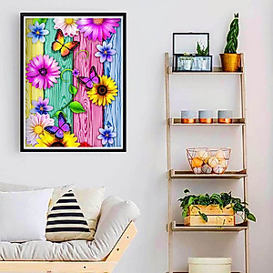 Butterfly Diamond Painting Kits,Diamond Art Kit for Adults,5D Diamond Dots Full Drill Round for Parents-Children Interrction,Wall Decor,Gift,Relaxing(12x16")