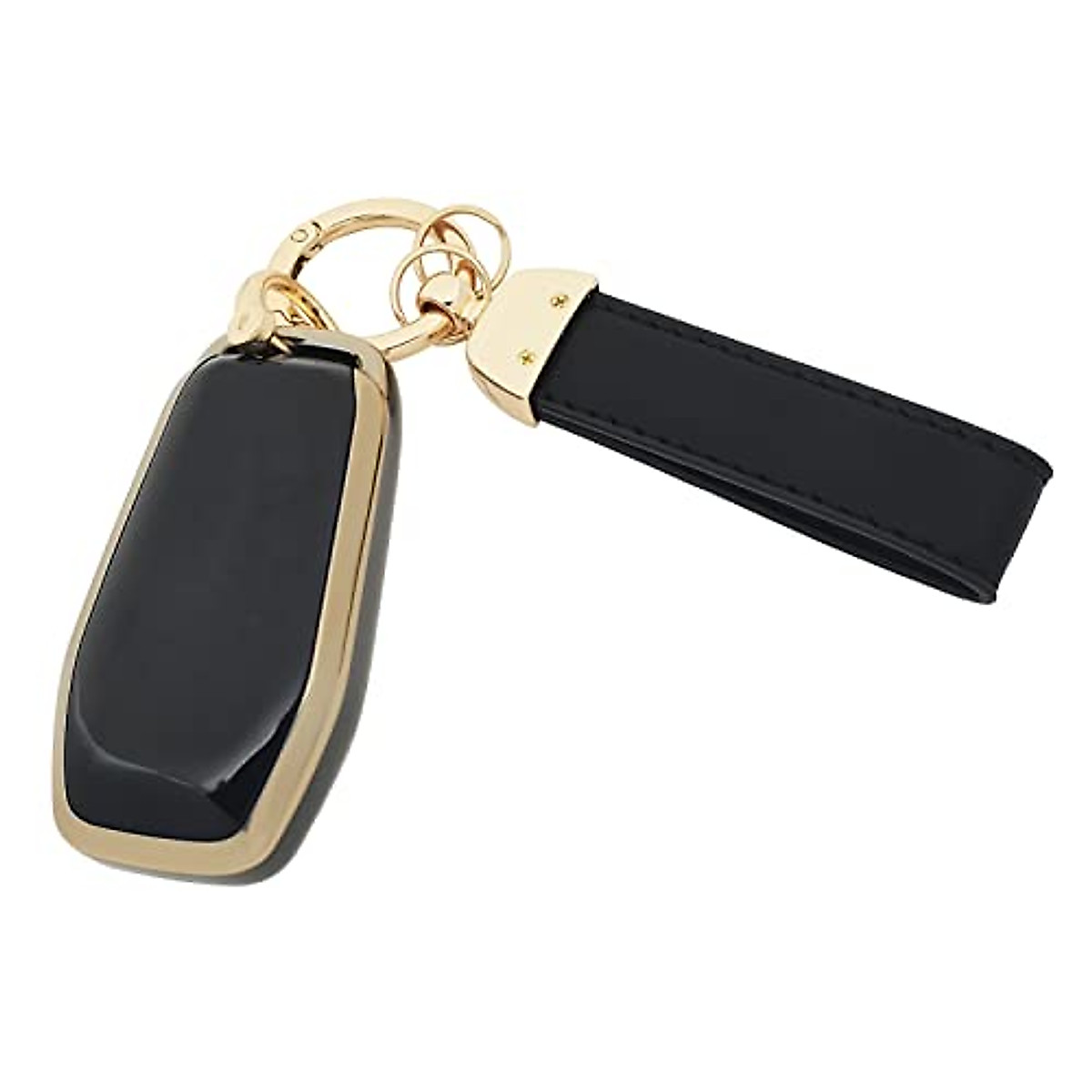 vurbemes 360 Degree Soft TPU Protector Key Fob Cover Case Compatible with Ford Explorer Mustang F150 Fusion for Lincoln MKZ/MKC/MKX(FCC ID:M3N-A2C31243300 P/N:164-R7989) 5 Buttons (Black)