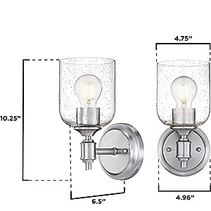 Westinghouse Lighting Basset One-Light Indoor Brushed Nickel Wall Fixture