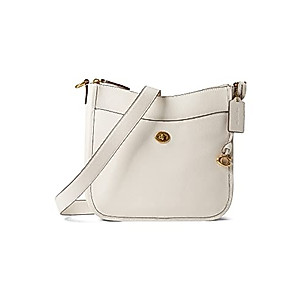 COACH Polished Pebble Leather Chaise Crossbody Chalk One Size