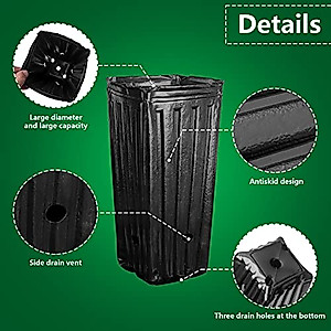 Iceyyyy 40Pcs Tall Tree Pots,Plastic Deep Nursery Treepots,7.8" Tall Seedling Flower Plant Container Pots for Indoor Outdoor Garden Plants (40pcs)