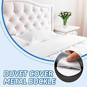 YENOVO Iron on Duvet Cover Snaps, Duvet Metal Snap Clips for Comforter Inside, Duvet Corner Holder Prevent The Bed Duvet from Shifting in The Quilt Cover (16 Pcs/8 Pairs)