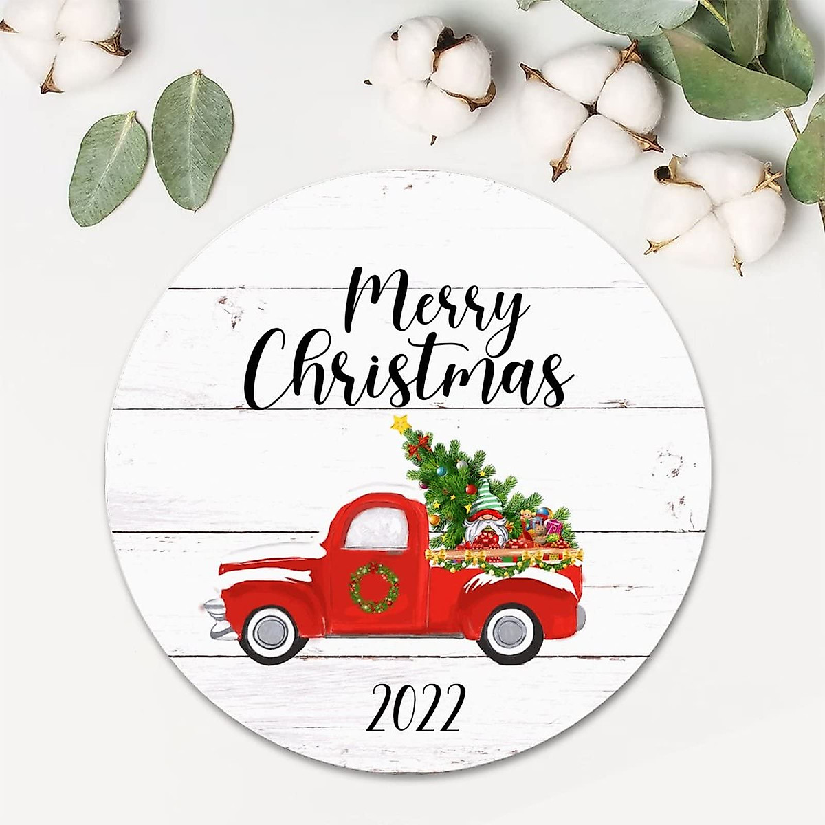 100 Pieces Merry Christmas Stickers 1.5 Inch,Merry Christmas 2022 Red Truck Label Stickers for Xmas Card Envelopes Seals Boxes Decorative Stickers for Christmas Holiday Party Supplies Gift