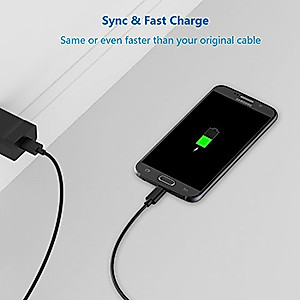 HOUPU [2-Pack] 3 Feet Micro USB Cable, Fast Charging and Sync Data Cord for Android, Samsung, Fire Tablets, Kindle eReaders, HTC, Nokia, Sony, Motorola - Black