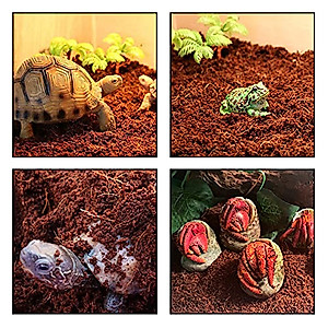 Hamiledyi Coconut Fiber Substrate Reptile Terrarium Bedding Organic Loose Hermit Crab Habitat Coco Fiber for Tortoise Crested Gecko Lizards Frogs Tarantulas (2 Pack)