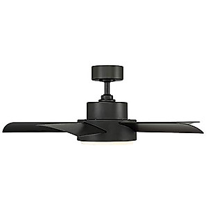 Vox Indoor and Outdoor 5-Blade 38in Smart Ceiling Fan in Bronze with 3000K LED Light Kit and Remote Control works with Alexa and iOS or Android App
