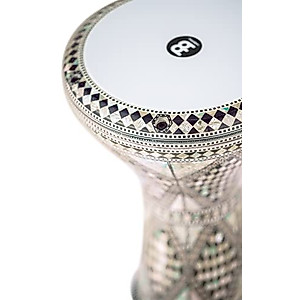 Meinl Percussion Artisan Edition Doumbek with Cast Aluminum Shell and Mother of Pearl Inlay — Made in Egypt — 8 3/4" Tunable All-Weather Synthetic Head, 2-Year Warranty, Mosaic Royale (AEED1)