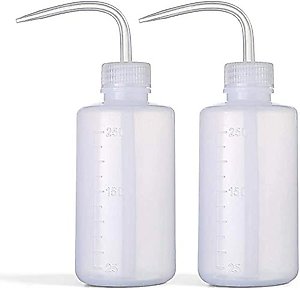 Hatonseyan Wash Bottles - 2pcs 250ml Safety Wash Bottle Watering Tools, Economy Plastic Squeeze Bottle for Medical Label Tattoo Supplies Green Soap Cleaning Washing Bottle