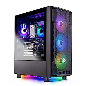 Skytech Gaming SkyTech Shadow 3.0 Gaming Computer PC Desktop - Ryzen 5 3600 6-Core 3.6GHz, RTX 3060 Ti 8GB, 1TB SSD, 16GB DDR4 3000, RGB Fans, AC WiFi, Windows 11 Home 64-bit, Black