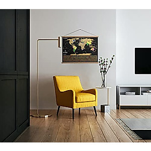 Landmass - 17 x 24 Inches Scratch Off Map Of The World Poster - Scratch Off World Map Print - Wall Art - Deluxe Travel Tracker Map - Gift Idea - Gift For Travelers