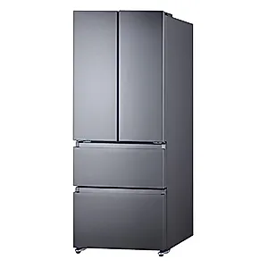 Summit Appliance FDRD152PL 27.5" Wide French Door Refrigerator-Freezer, Stainless Steel Look, Digital Controls, Interior LED Light, Open Door Alarm, No-frost Operation, Energy Saving Function