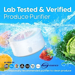 AquaPure Fruit and Vegetable Washing Machine, Kitchen Gadget, Cleans Fresh Produce Purifier, Waterproof and Easy-to-Clean Fruit and Vegetable Cleaner, USB-Rechargeable Produce Purifier 3.94 x 1.97 in