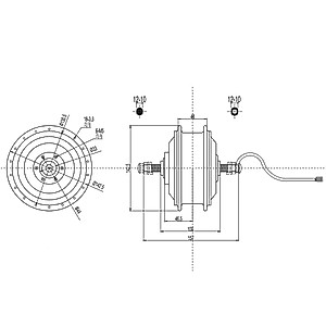 TQSHOoP 20" Front Wheel Hub E-Bike Conversion Kit, 48V 1000W E-Bike Brushless and Gearless Hub Motor Kit