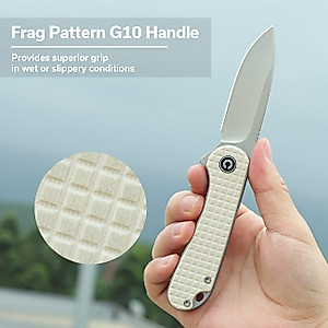CIVIVI Folding Pocket Knife- Elementum Flipper Knife with 2.96'' D2 Blade G10 Handle, Ideal for Outdoor EDC Gift C907A-3