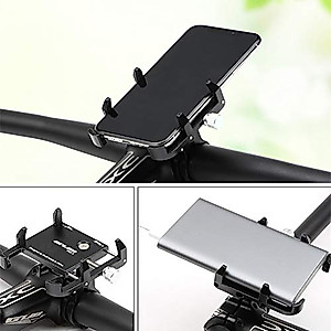 GUB Thick Case Design Bike & Motorcycle Phone Mount Handlebar Holder Adjustable Compatible with iPhone XR Xs 7s 8 Plus,Compatible with SamsungS7/S6/Note5/4,Any Phones with Thick Phone Case (Black)