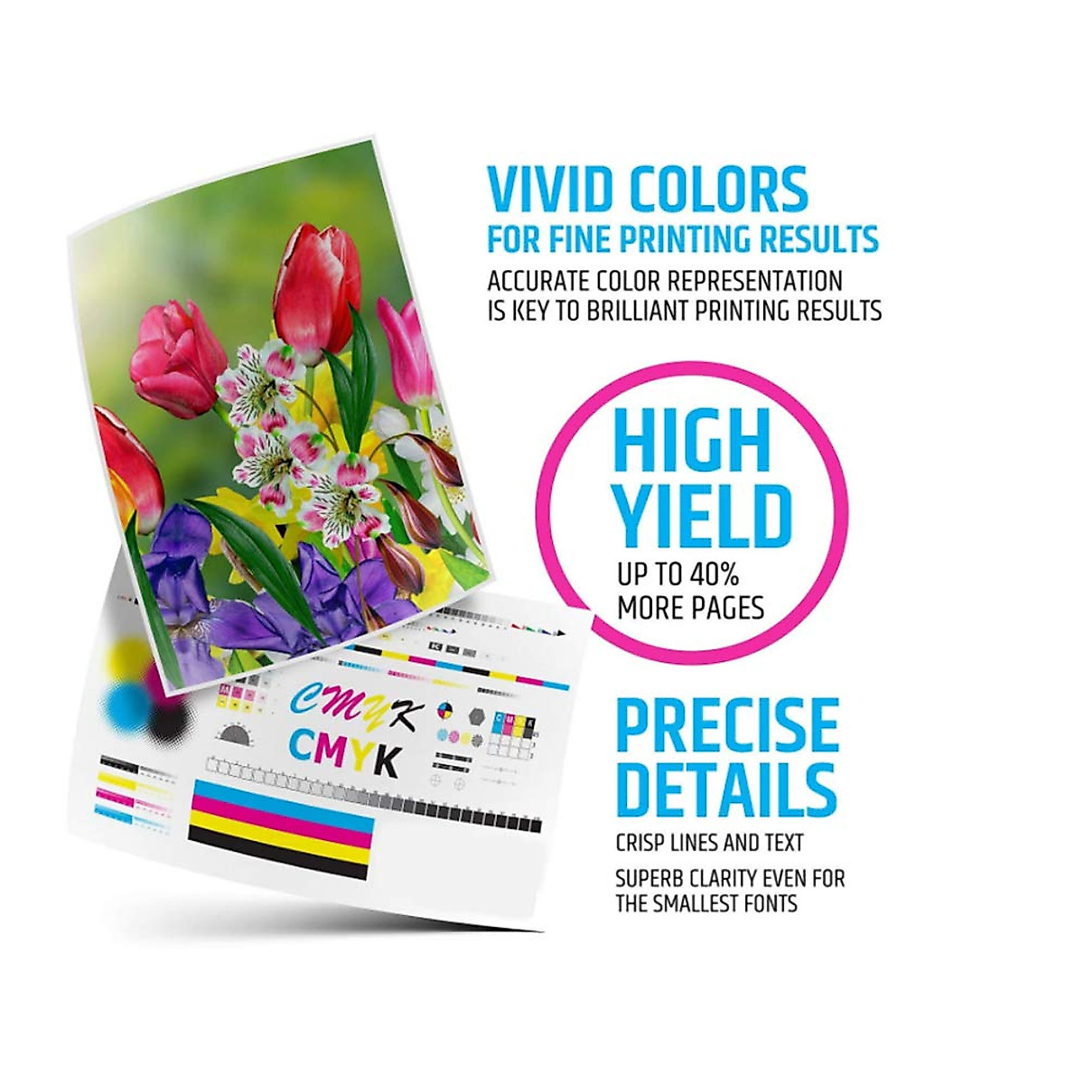 JUSTCOLOR Compatible Ink Cartridge Replacement for HP 02 use with Photosmart D7155 D7160 D7245 D7255 D7363 D7460 3210 3310 C5100 C5180 C6250 C6280 C7280 C7180 C8180 C6180 D7360 8250 C7200 (7-Pack)