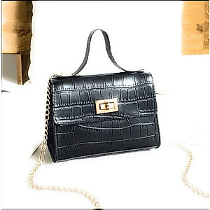 Luxury Handbags with Crossbody in premium PU Leather (Premium black)