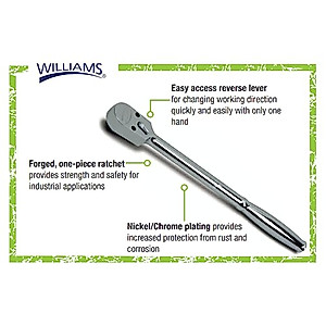 Williams B-52EHLA 3/8-Inch Drive Long Enclosed Head Ratchet