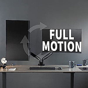 VIVO Premium Aluminum Heavy Duty Dual Monitor Arm for Ultrawide Monitors up to 35 inches and 30.9 lbs Each, Desk Mount Stand, Pneumatic Height, Max VESA 100x100, Black, STAND-V202Q