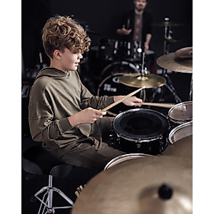 Starfavor Drum Throne Airlift Height Adjustable Padded Seat Drum Stool, Heavy Duty Hydraulic Drum Throne Seat Motocycle Style, with Double Braced Anti-Slip Feet Saddle Drum Seat, ST-700