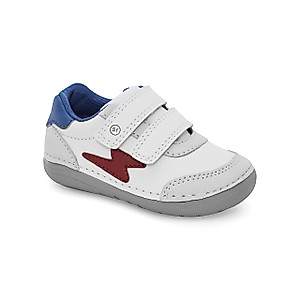 Stride Rite Boy's SM Kennedy Athletic Sneaker, White Multi, 6 Wide Toddler