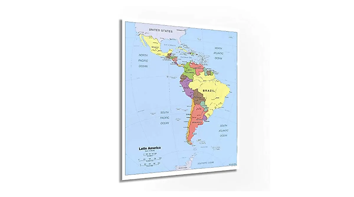 HISTORIX 2006 Latin America Map Poster - 20x24 Inch Central and South ...